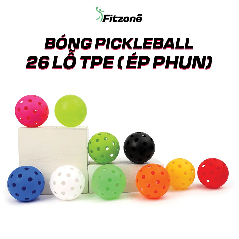 Bóng Pickleball 26 lỗ TPE Đúc Phun Chuẩn Thi...